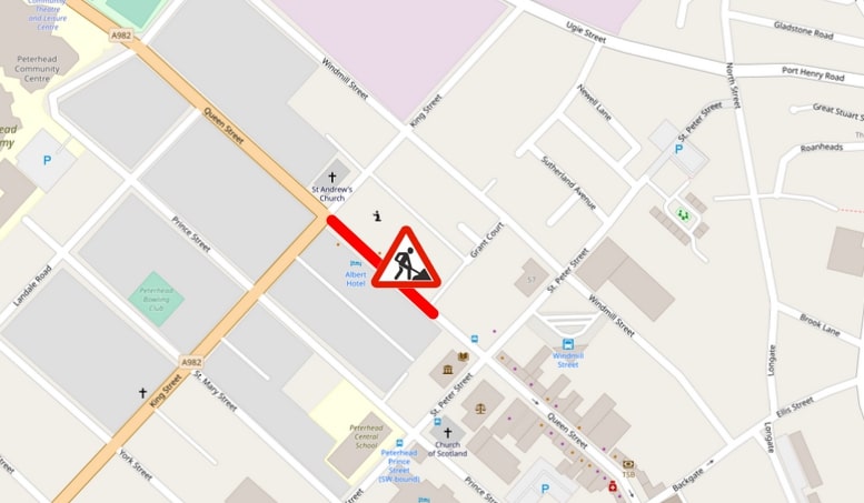 Queen Street Peterhead 21.02 | Peterhead Roadworks