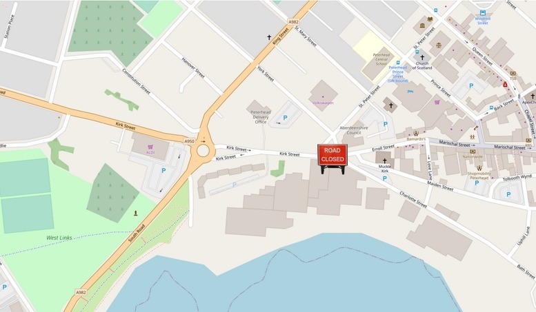 New Road Closure in Peterhead Town Centre for 2 Days | Roadworks
