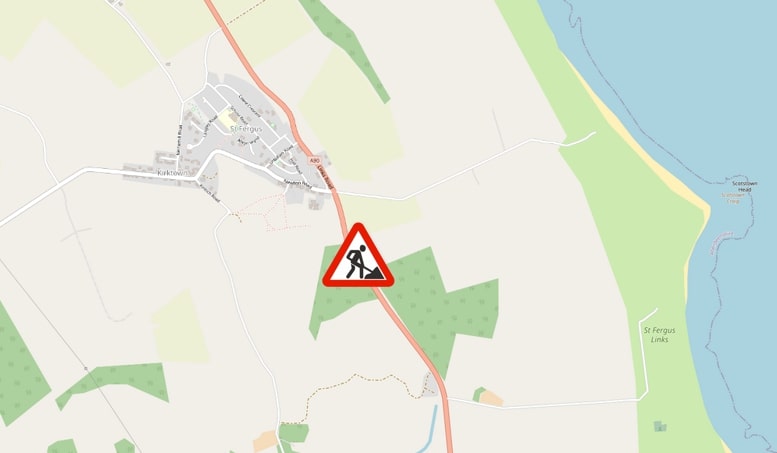 New - Near St Fergus Road works for 3 Days | Roadworks