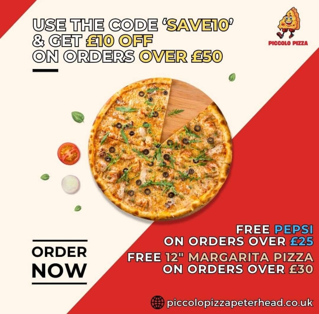 New Piccolo Pizza | Best Pizza, Kebab and Burgers | Peterhead Business