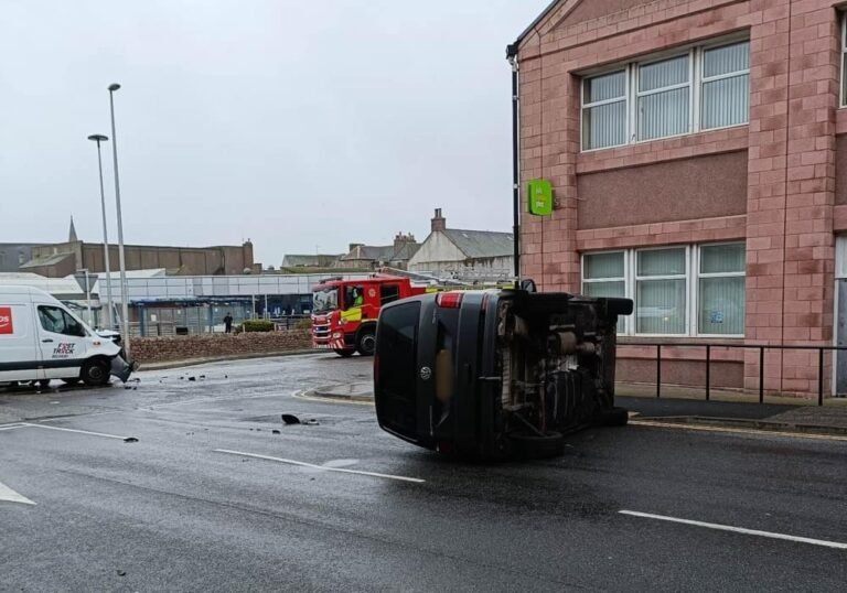 Collision this morning in Peterhead around 10am