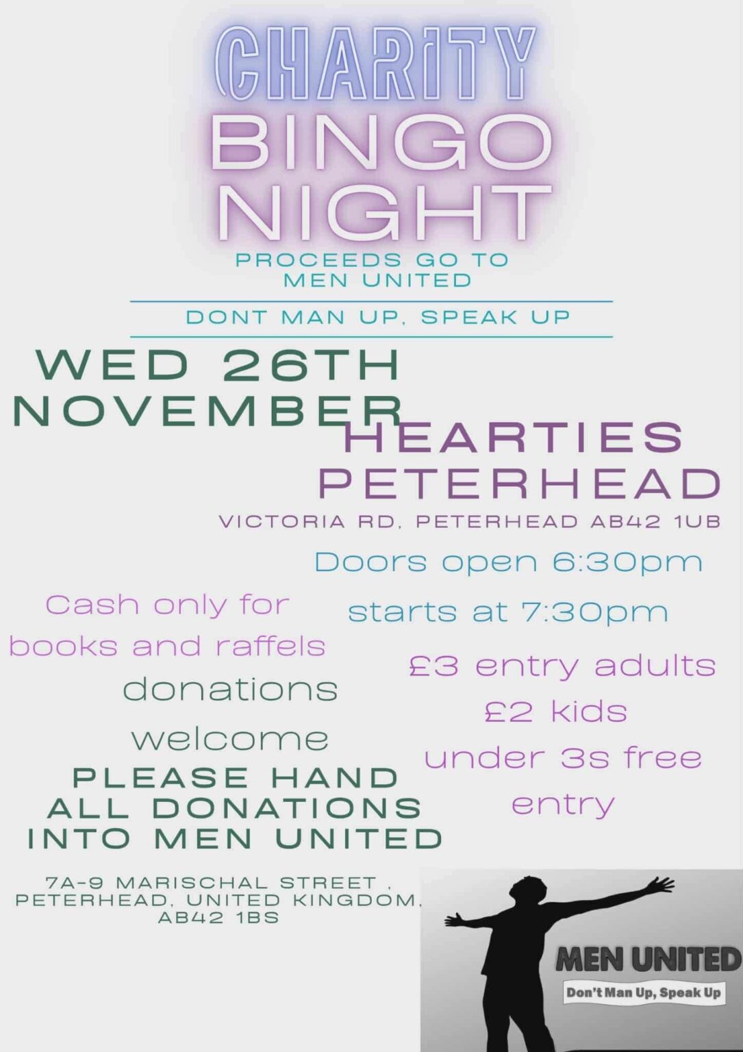New Charity Bingo Night 26.11 | Peterhead Event